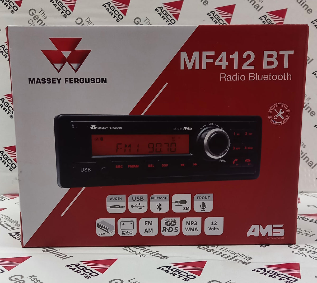 AMS MF412BT Bluetooth Radio - Massey Ferguson Branded | | Massey Parts ...